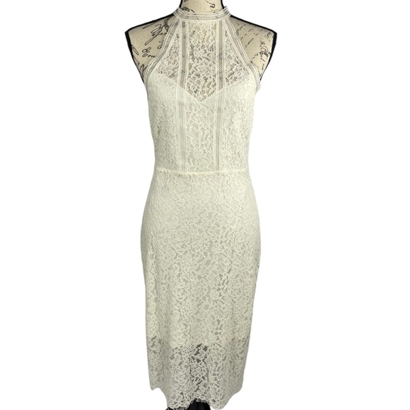 Express | Dresses | Nwt Express Womens Crochet Lace Halter Open Back ...